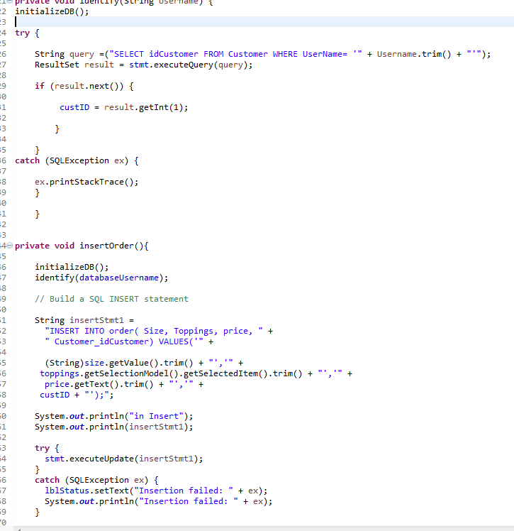 Solved .my identify() method is using the Username to set | Chegg.com