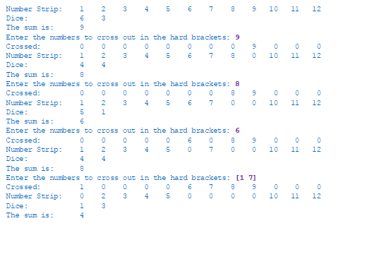 Solved create a matlab code for "shut the box game" here is | Chegg.com
