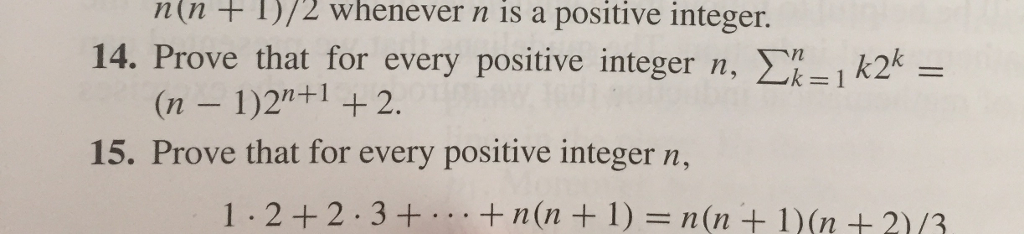 Solved nn 1)/2 whenever n is a positive integer. 14. Prove | Chegg.com