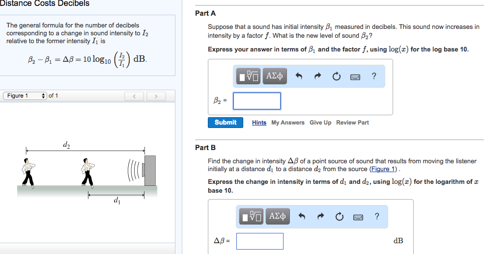Solved The general formula for the number of decibels | Chegg.com