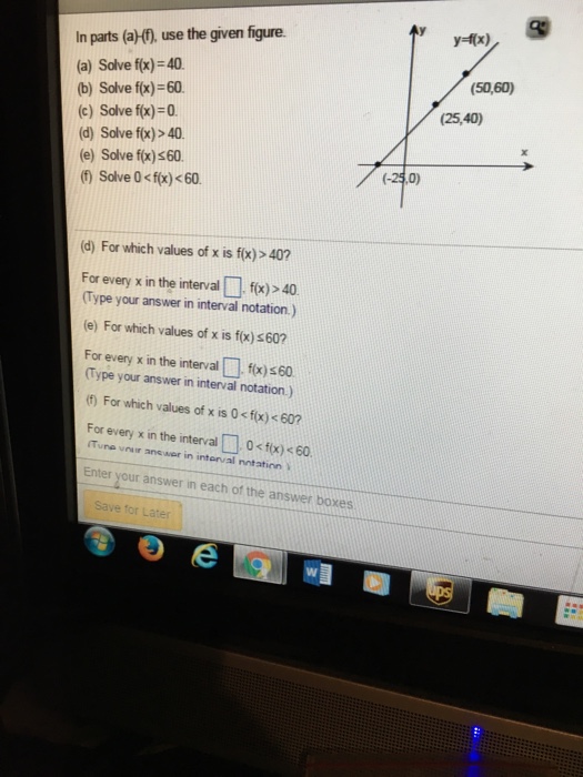 Solved In parts (a)-(f), use the given figure Solve f(x) = | Chegg.com