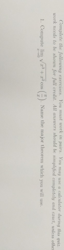 Solved Complete the following exercises. You must work in | Chegg.com