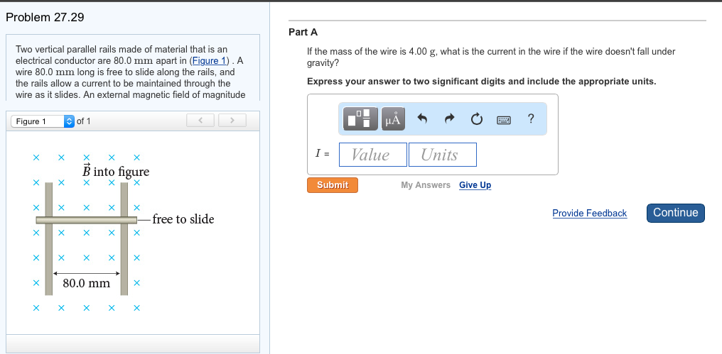 Solved Two vertical parallel rails made of material that is | Chegg.com