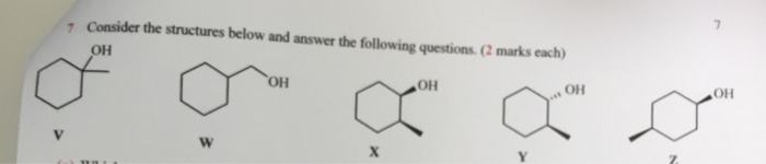 Solved Consider the structures below and answer the | Chegg.com
