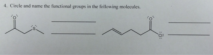 Solved Circle and name the functional groups in the | Chegg.com