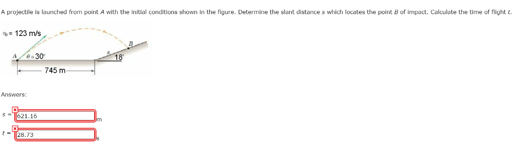 Solved A projectile is launched from point A with the | Chegg.com