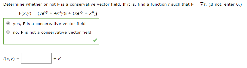 Solved Determine whether or not F is a conservative vector | Chegg.com