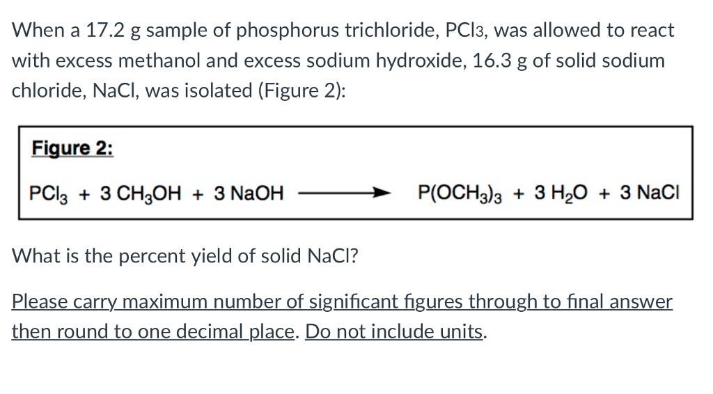 Solved When a 17.2 g sample of phosphorus trichloride, PCI3, | Chegg.com