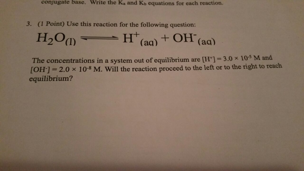 Solved conjugate base. Write the Ka and Kb equations for | Chegg.com