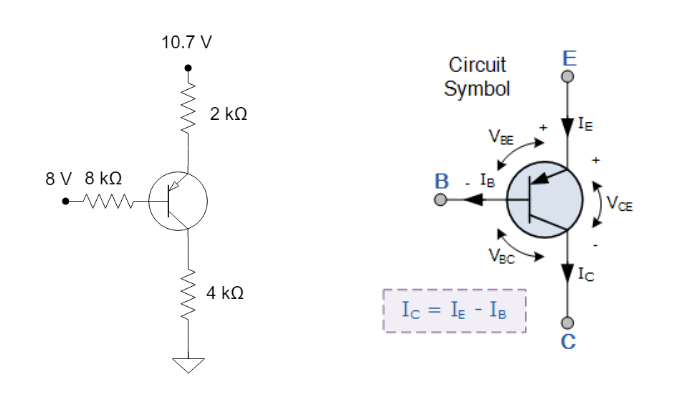 Solved Determine the collector current and voltage of the | Chegg.com