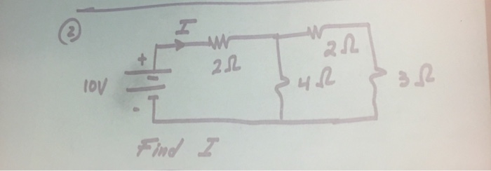Solved Find the current (I) of the given circuit. | Chegg.com
