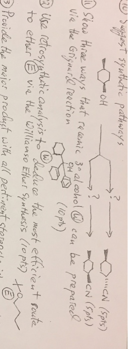 Solved Suggest synthetic pathways Show three ways that | Chegg.com Solved Suggest synthetic pathways Show three ways that | Chegg.com