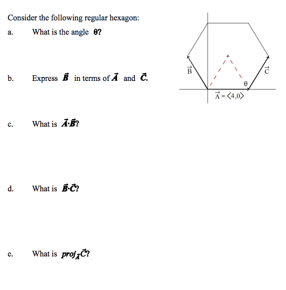 Solved Consider the following regular hexagon: a. What is | Chegg.com