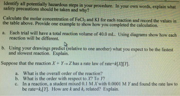 Solved During this experiment you will conduct 5 trials of | Chegg.com