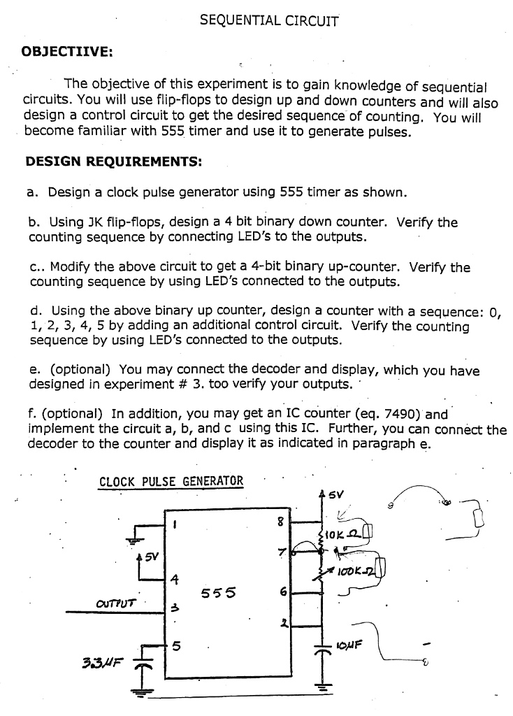 Solved SEQUENTIAL CIRCUIT OBJECTIIVE: The objective of this | Chegg.com