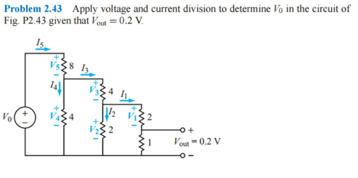 Solved Problem 2.43 Apply voltage and current division to | Chegg.com