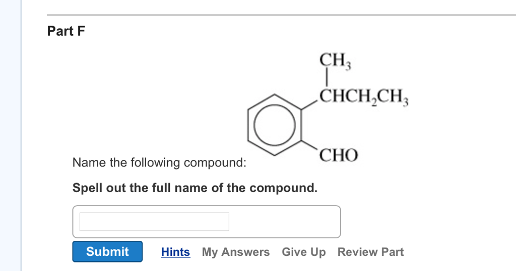 Solved Name the following compound: Spell out the full | Chegg.com