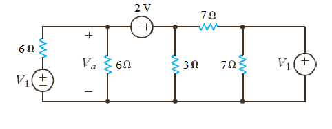 Solved Find the value of V1 in the network in the figure | Chegg.com