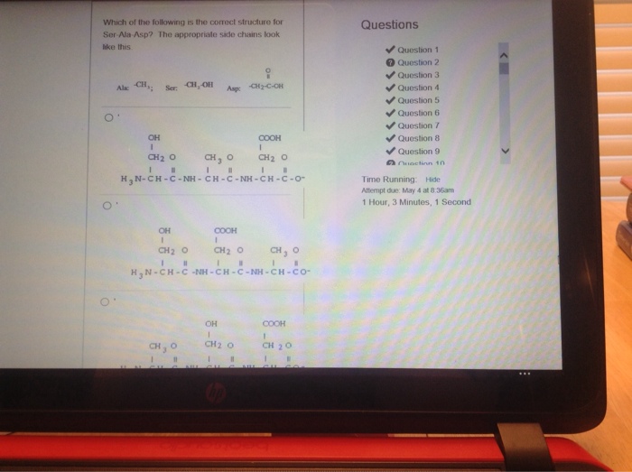 Solved Which of the following is the correct structure for | Chegg.com