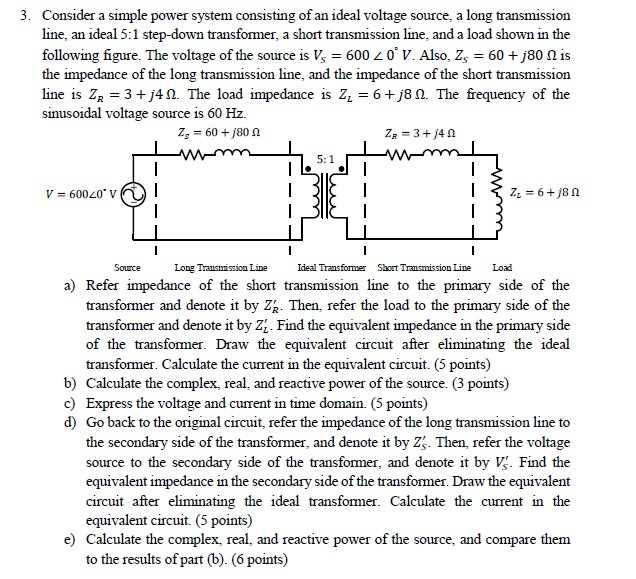 Solved 3. Consider a simple power system consisting of an | Chegg.com