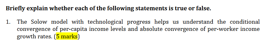 Solved Briefly explain whether each of the following | Chegg.com