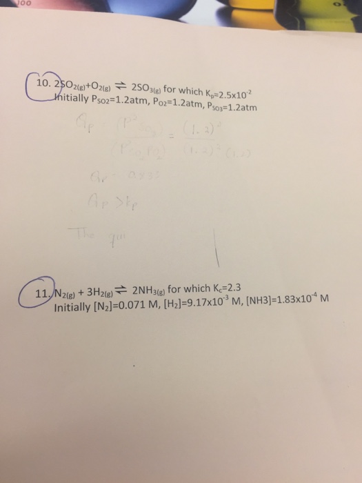Solved Find the Kc or Kp values for each of the reactions. | Chegg.com