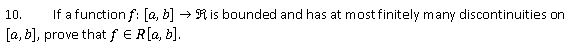 Solved If function f: [a, b] rightarrow R is bounded and has | Chegg.com