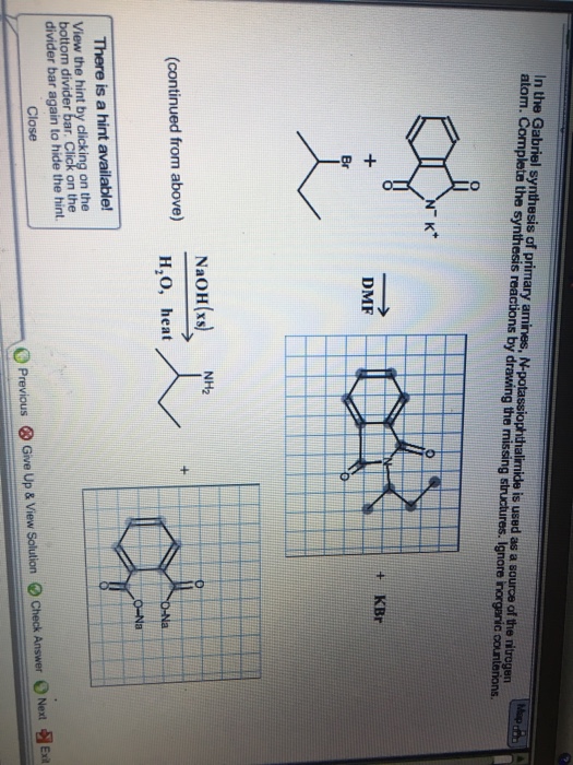 Solved In the Gabriel synthesis of primary amines, | Chegg.com