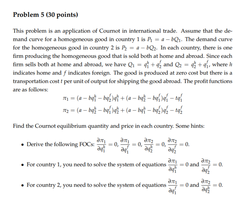 Solved Problem 5 (30 points) This problem is an application | Chegg.com