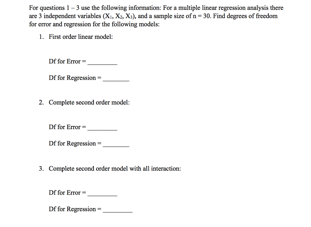 Solved For questions 1 - 3 use the following information: | Chegg.com