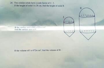 Solved Two similar solids have a scale factor 2 :3. If the | Chegg.com