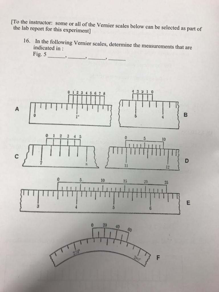 Solved In the following Vernier scales, determine the | Chegg.com
