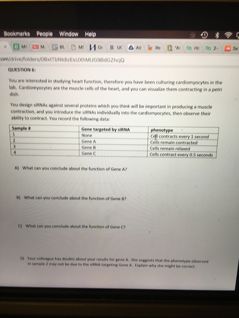 Solved You are interested in studying heart function, | Chegg.com
