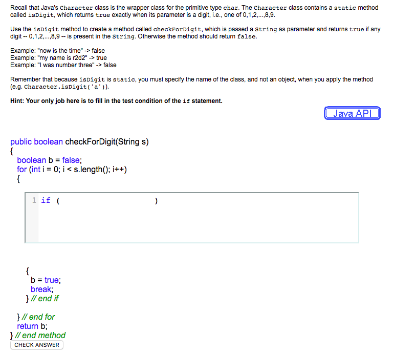 Solved Recall that Java's character class is the wrapper | Chegg.com