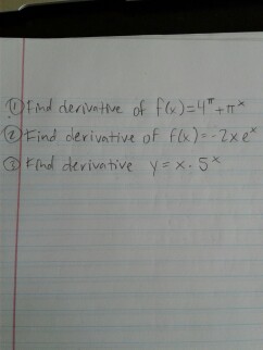 Solved Find derivative of f(x) = 4^pi + pi^x Find | Chegg.com