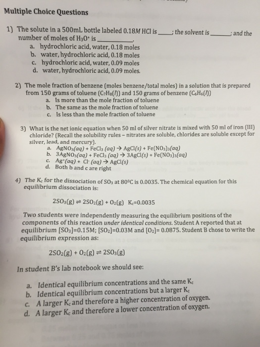 Solved The solute in a 500mL bottle labeled 0.18 M HCI is; | Chegg.com