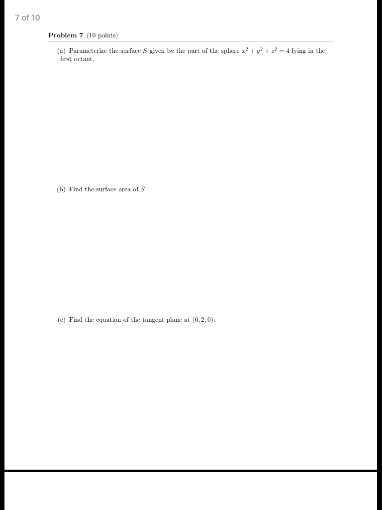 Solved Parameterize The Surface S Given By The Part Of The Chegg