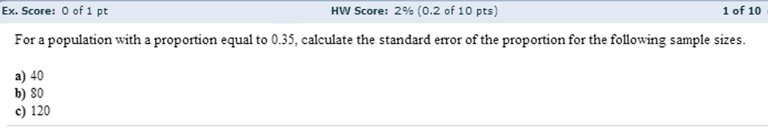 Solved For a population with a proportion equal to 0.35, | Chegg.com