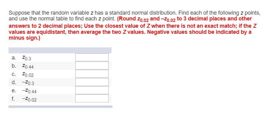 Solved Suppose that the random variable z has a standard | Chegg.com