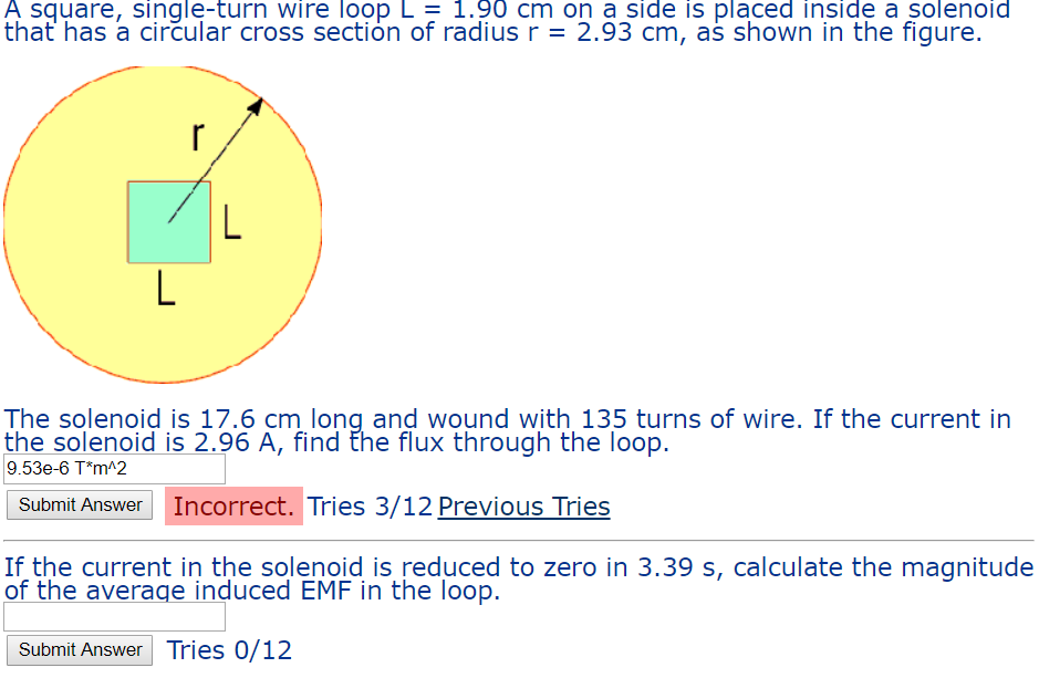 Solved A square, single-turn wire loop L = 1.90 cm on a side | Chegg.com