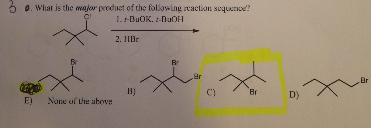 Solved What is the major product of the following reaction | Chegg.com