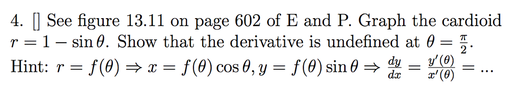 Solved Graph the Cardoid r= 1- sin theta. Show that the | Chegg.com