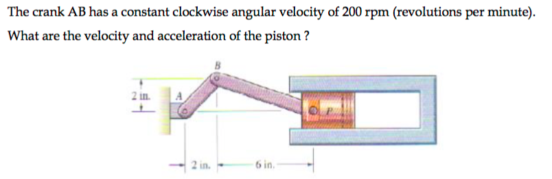 Solved The crank AB has a constant clockwise angular | Chegg.com