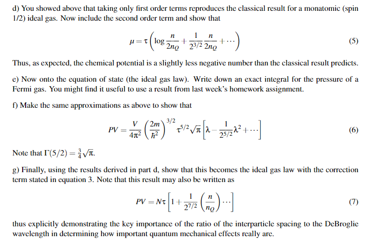 Problem 6: Corrections to ideal gas behavior | Chegg.com