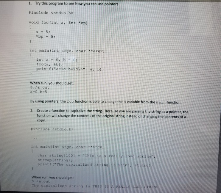 Solved 1. Try this program to see how you can use pointers. | Chegg.com