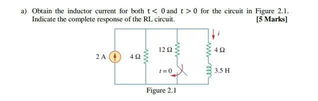 Solved Obtain the inductor current for both t 0 | Chegg.com Solved Obtain the inductor current for both t 0 | Chegg.com