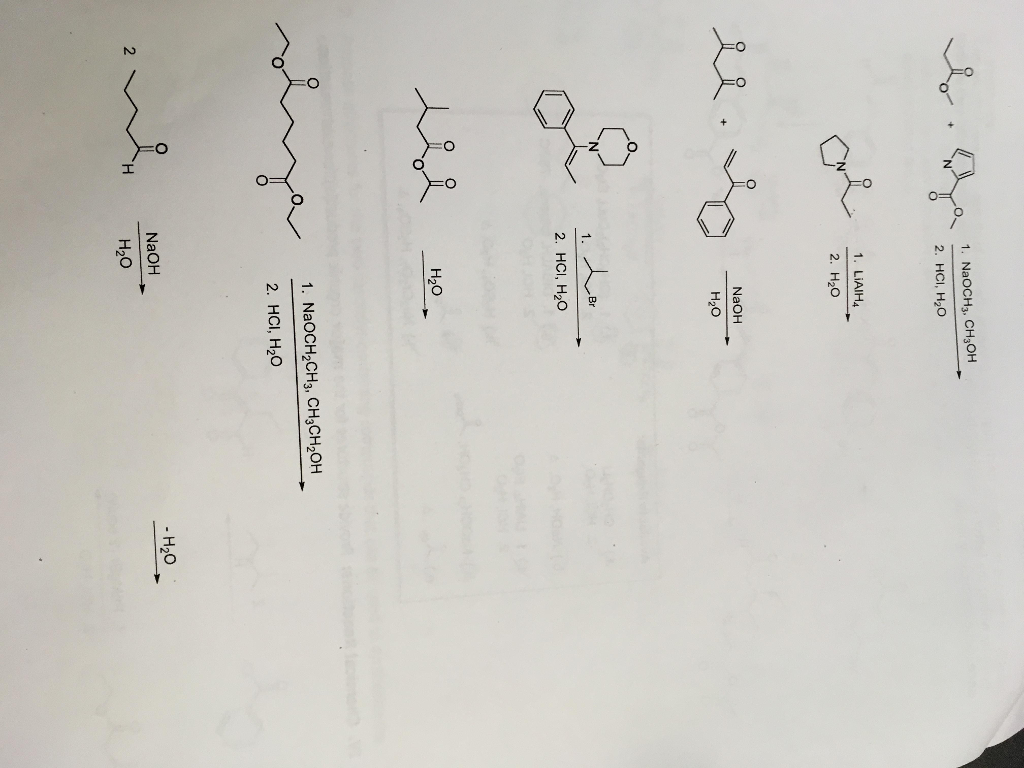 Solved o 1. NaOCH3, CH30H 1. LiAIHA 2. H20 NaOH H20 Br 2. | Chegg.com