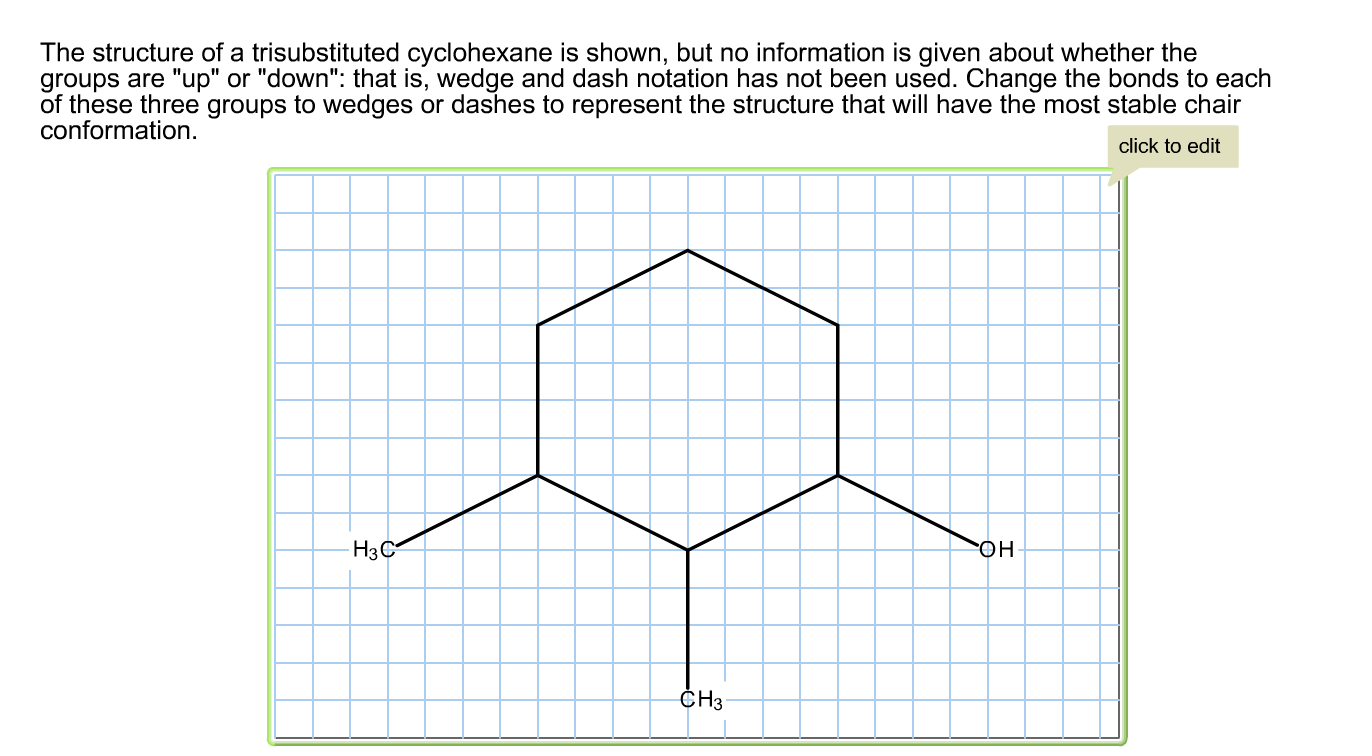 Solved The structure of a trisubstituted cyclohexane is | Chegg.com