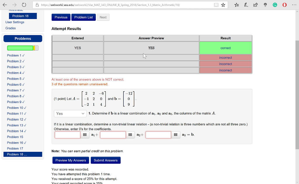 Solved ← → O 凸 https://web ork2 asu edu ebwork2Naz MAT 343 | Chegg.com