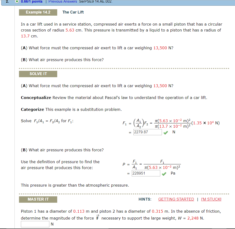 Solved 2. 0.66/1 points | Previous Answers SerPSL9 14.Ab.002 | Chegg.com